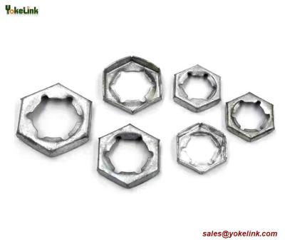 China Galvanized Self Locking Palnut Stamped Pal Nuts DIN 7967S Counter pal nuts for sale