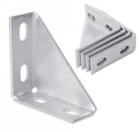 China 90 Degree Gusseted Fittings 4 Hole Carbon Steel Right Angle Connector Brackets for Unistrut Channels for sale