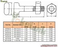China Hot forging T head bolt and nut for waterwork Mechanical Joint Accessories for sale