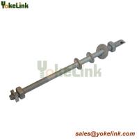 China High quality HDG Double Upset spool bolt 5/8 x 18'' for Poleline hardware for sale