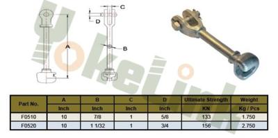 China Hot line extension socket clevis ductile iron for electrical transmission line for sale