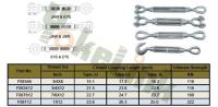 China Hot selling Open Body Die Forged Electro Galvanized Turnbuckle for sale