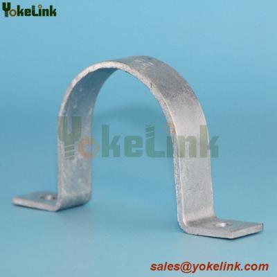 China 2 hole Carbon steel Mounting cable guard strap for riser pole hardware for sale