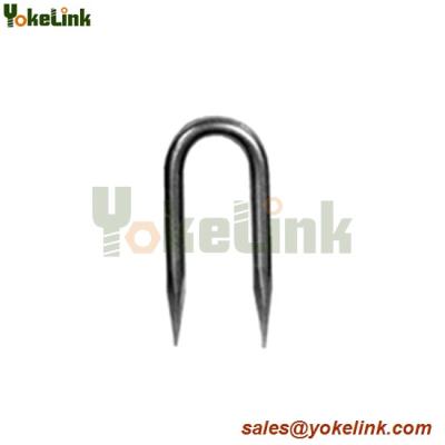 China Hot Dip Galvanized Rolled Point 1/2'' Staple U-nail/ U type nail for sale