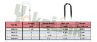 China Hot Dip Galvanized Rolled Point 1/2'' Staple U-nail/ U type nail for sale