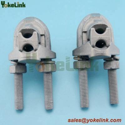 China 1/2'' U bolt Parallel groove clamp aluminum for conductor hardware for sale
