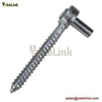 China 1/2” x 4“  Galvanized Gate screw hook for mounting a gate to a wooden post for sale