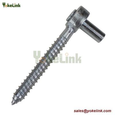 China 1/2” x 4“  Galvanized Gate screw hook for mounting a gate to a wooden post for sale