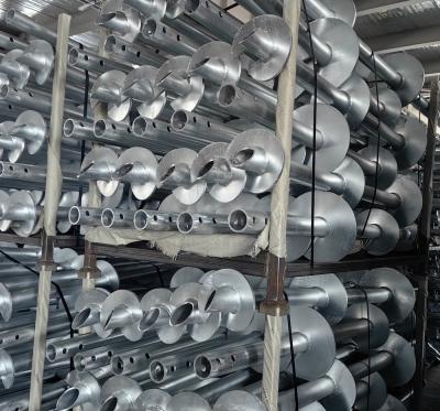 China Round Shaft Helical Screw Pile Galvanized ASTM A153 Standard Helical Pile Anchor For Solar Energy Related Parts for sale
