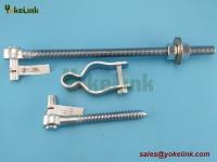 China Zinc finish steel Chain Link Fence Gate Frame Hinge with 5/8