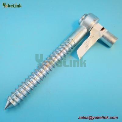 China Chain Link 5/8 Lag screw Gate Hinge Post Side Wood Bolt Hinge Zinc Plated for sale