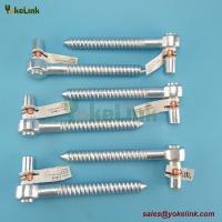China Chain Link 5/8 Lag screw Gate Hinge Post Side Wood Bolt Hinge Zinc Plated for sale