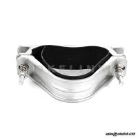 China High Voltage Cable Rubber Lined Aluminium Single Cable Cleat for sale