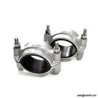China Trefoil Double Bolt PVC Aluminium Cable Cleats 15mm to 155mm for sale