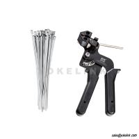 China Adjustable Tensioning and Cutting Tool 200pcs 304 Self-Locking Fastening Stainless Steel Cable Tie Gun for sale