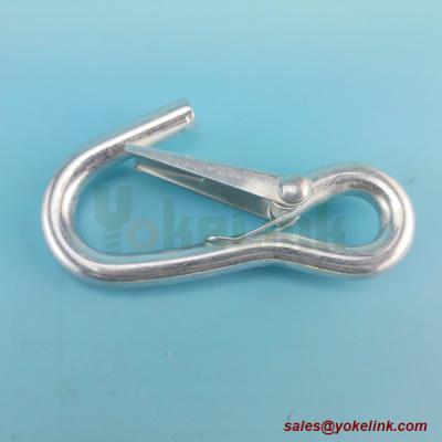 China High quality Steel Zinc Plated Spring Snap Hooks 10 X 100 mm for sale