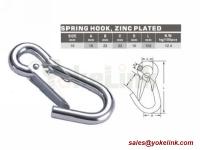 China High quality Steel Zinc Plated Spring Snap Hooks 10 X 100 mm for sale