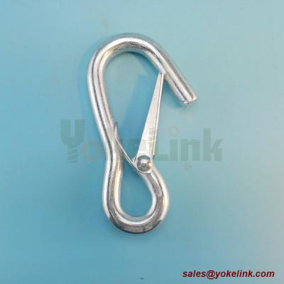 China High quality Zinc Plated Carbon Steel Spring Snap Hooks 10 X 100 mm for sale