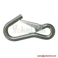 China Metal Zinc Plated Locking Carabiner Spring Snap Hook 10 X 100 mm for sale