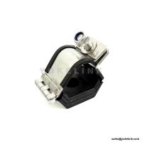 China IEC61914 Stainless Steel Trefoil Type Cable Cleats FF-T For 11kv 33kv for sale