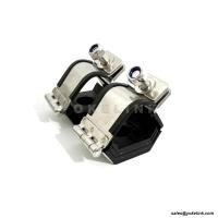 China IEC61914 Stainless Steel Trefoil Type Cable Cleats FF-T For 11kv 33kv for sale