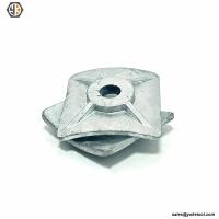 China Cast Square Curved Washer HDG | Ductile Iron Utility Washer | IEEE C135.80 & CSA C83 Polelin Hardware for sale