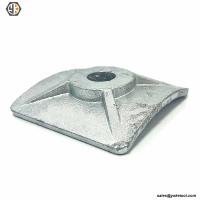 China Cast Square Curved Washer HDG | Ductile Iron Utility Washer | IEEE C135.80 & CSA C83 Polelin Hardware for sale