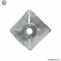 China Cast Square Curved Washer HDG | Ductile Iron Utility Washer | IEEE C135.80 & CSA C83 Polelin Hardware for sale