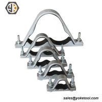 China Trefoil Double Bolt PVC Aluminium Cable Cleats 15mm to 155mm for sale