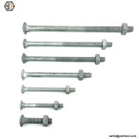 China 3/8'' Carriage Bolt HDG IEEE C135.1 & CSA C83 SEC Compliant Poleline Fastener for sale