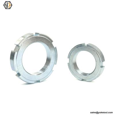 China Zinc Plated Guk Type Lock Nut Slotted Radial Shaft Nylon Insterd Round Lock Nut for sale