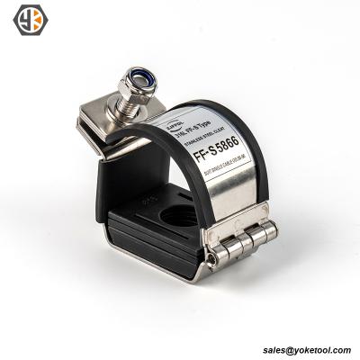 China Electric Single Cable Cleat with LSF Pad 130kA peak/50kA RMS for sale