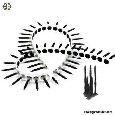 China M3.5 M3.9 Black Coarse/Fine Thread Collated Drywall Screws 25mm 35mm 65mm for sale