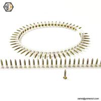 China Zinc Yellow Collated Chipboard Decking Screws Collated Drywall Screws For Screw Gun for sale