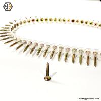 China Zinc Yellow Collated Chipboard Decking Screws Collated Drywall Screws For Screw Gun for sale