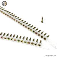 China Zinc Yellow Collated Chipboard Decking Screws Collated Drywall Screws For Screw Gun for sale