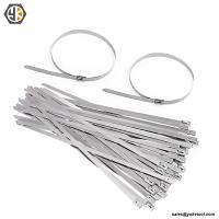 China Cable Tie 304 Stainless Steel Cable Ties Ball Lock Uncoated Ties for sale