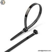 China Black Reusable Releasable Adjustable Nylon Cable Zip Ties for sale