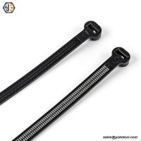 China Black Reusable Releasable Adjustable Nylon Cable Zip Ties for sale