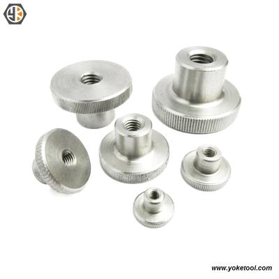 China DIN466 M8 Knurled Thumb Nuts High Type Stainless Steel for Mechanical Parts for sale