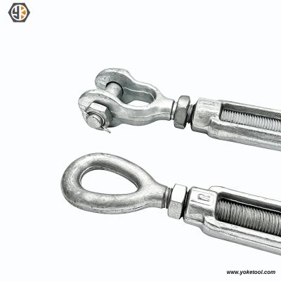 China Drop Forged Turnbuckle HDG | ASTM F1145 Utility Hardware | Jaw & Jaw Galvanized Turnbuckle for sale