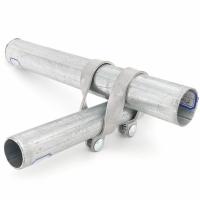 China Aluminum  Purlin Clamp / Cross Connector for Greenhouse 1 3/8