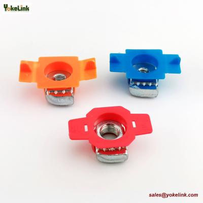 China Zinc plating Steel 3/8 Strut Channel Spring Nut with plastic wing for sale