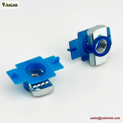 China Zinc plating Steel M8 Strut Channel Spring Nut with plastic wing for sale