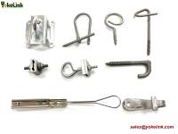 China Galvanized D Cable Lashing Wire Clamp 1/4