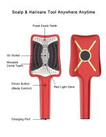 China Fitdash Electric Vibrating 650nm Red Light 850nm NIR Therapy EMS Scalp Massage Hair Brush Oil Applicator for sale