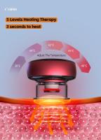 China 3.7V/1800mAh Battery Capacity Fitdash Vacuum Cupping Massager with Red Light Heating for sale
