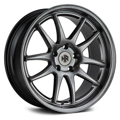 China H.R-TECH HR-582 One Piece Cast Alloy Wheel 15-18 inch Gloss Black Machined for FWD Cars for sale