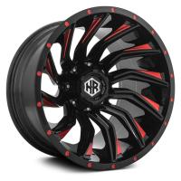 China HRW PROJECT 20 inch Black Off Road Truck Wheels 4x4 Alloy Rims 9J 12J for sale
