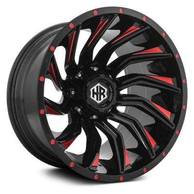 China HRW PROJECT 20 inch Black Off Road Truck Wheels 4x4 Alloy Rims 9J 12J for sale